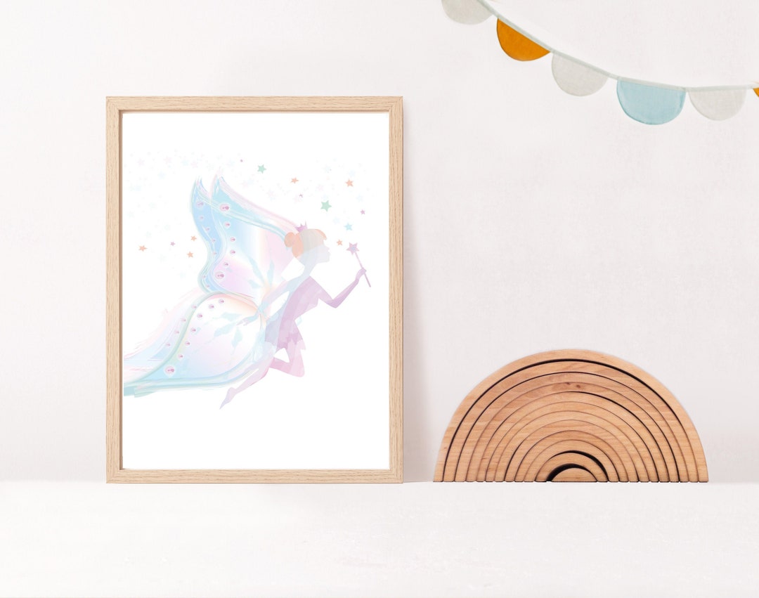 Pastel Fairy Art Print/pixie Art/nursery Art Print/kids Room Art Print ...