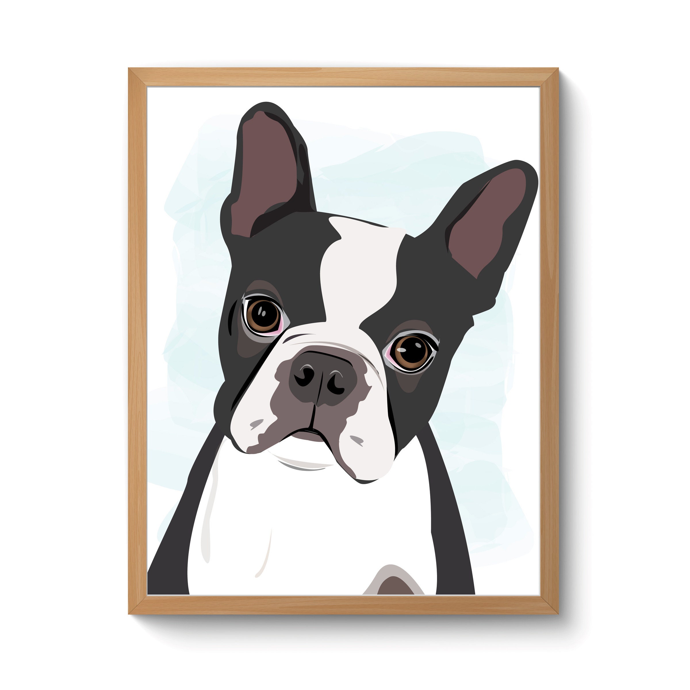 Boston Terrier Illustration Art Print/nursery Art Print/puppy Dog ...