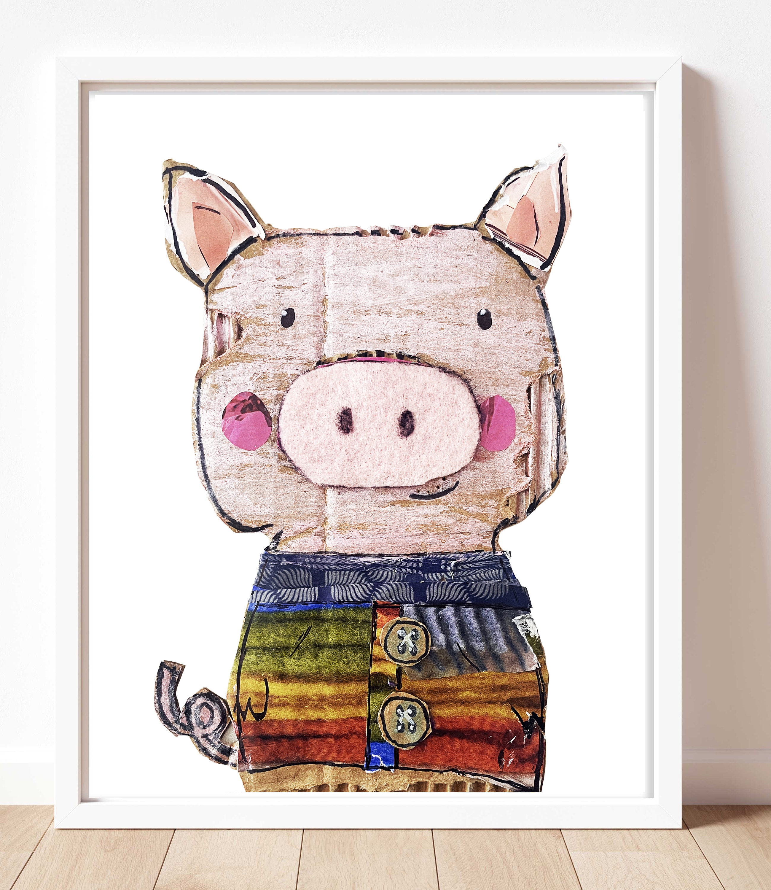 Cute Pig Art Print/kids Room Art/room Art/pig Art Print/pig Gift ...