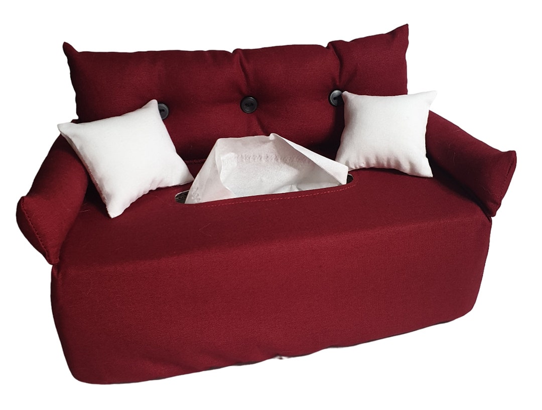 Burgundy Tissue Sofa Tissue Box Cover - Etsy