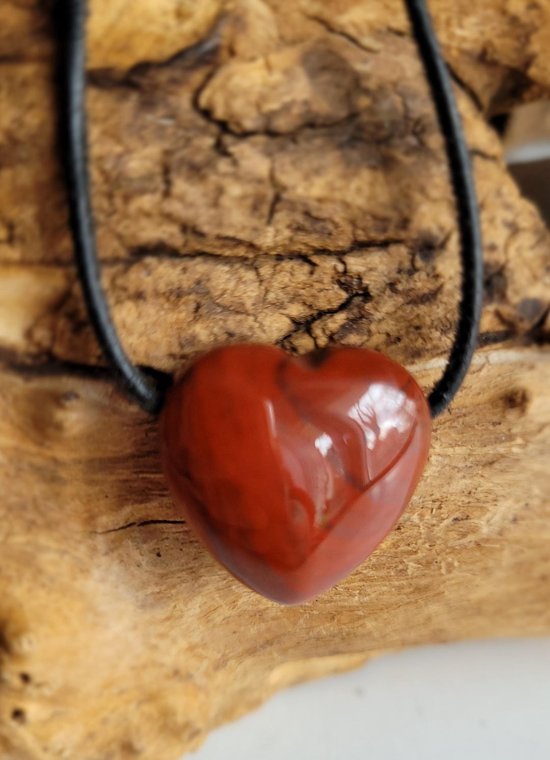 Red Jasper Heart Pendant – Symbol of Strength and Grounding - Etsy