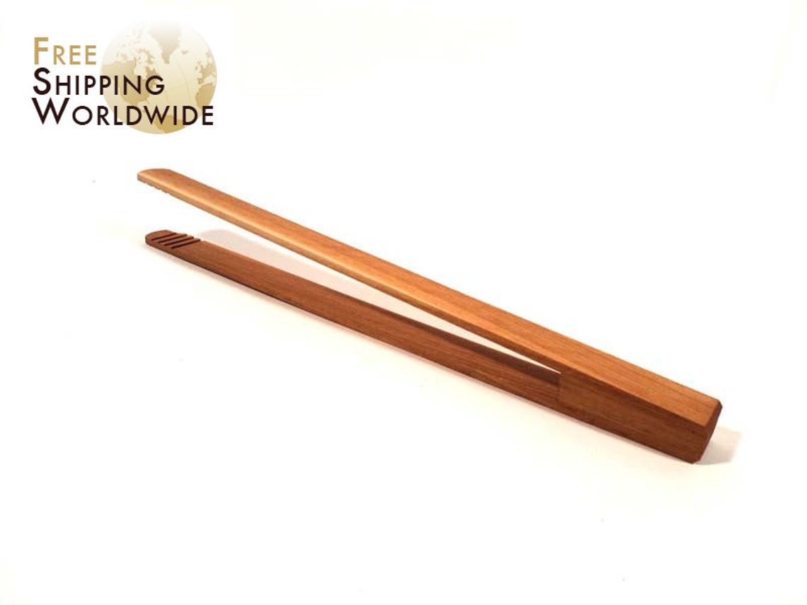 Wooden Simple Kitchen Tongs From Beech Wood 39 - Etsy