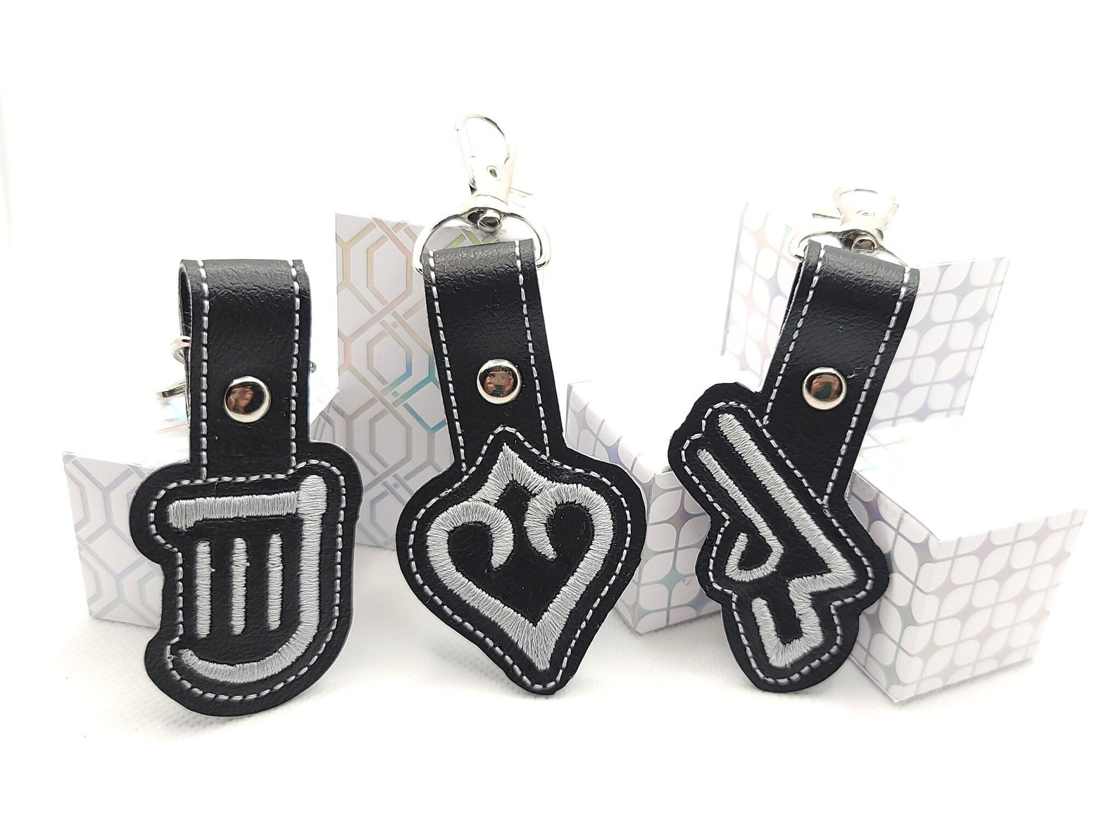 FFXIV Embroidered Job Icon Logo Soul Stone Keychain Fob Reaper - Etsy