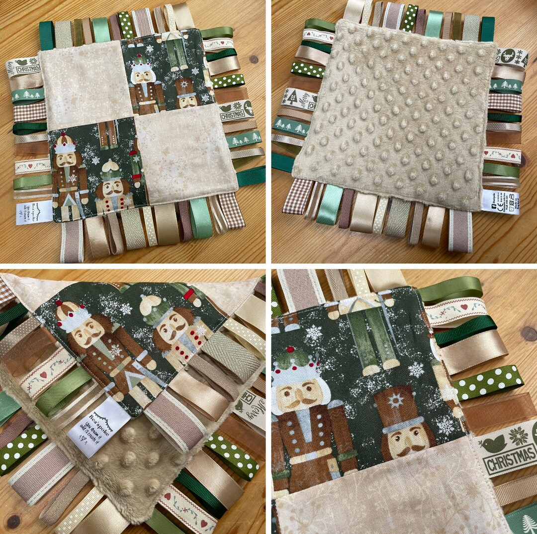 Baby Nutcracker Ribbon Taggie Blanket Christmas Eve Forest - Etsy