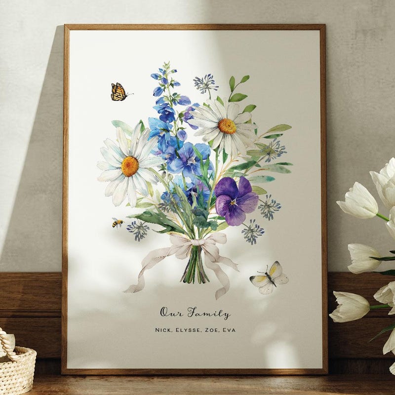 Water Color Mothers Bouquet - Etsy