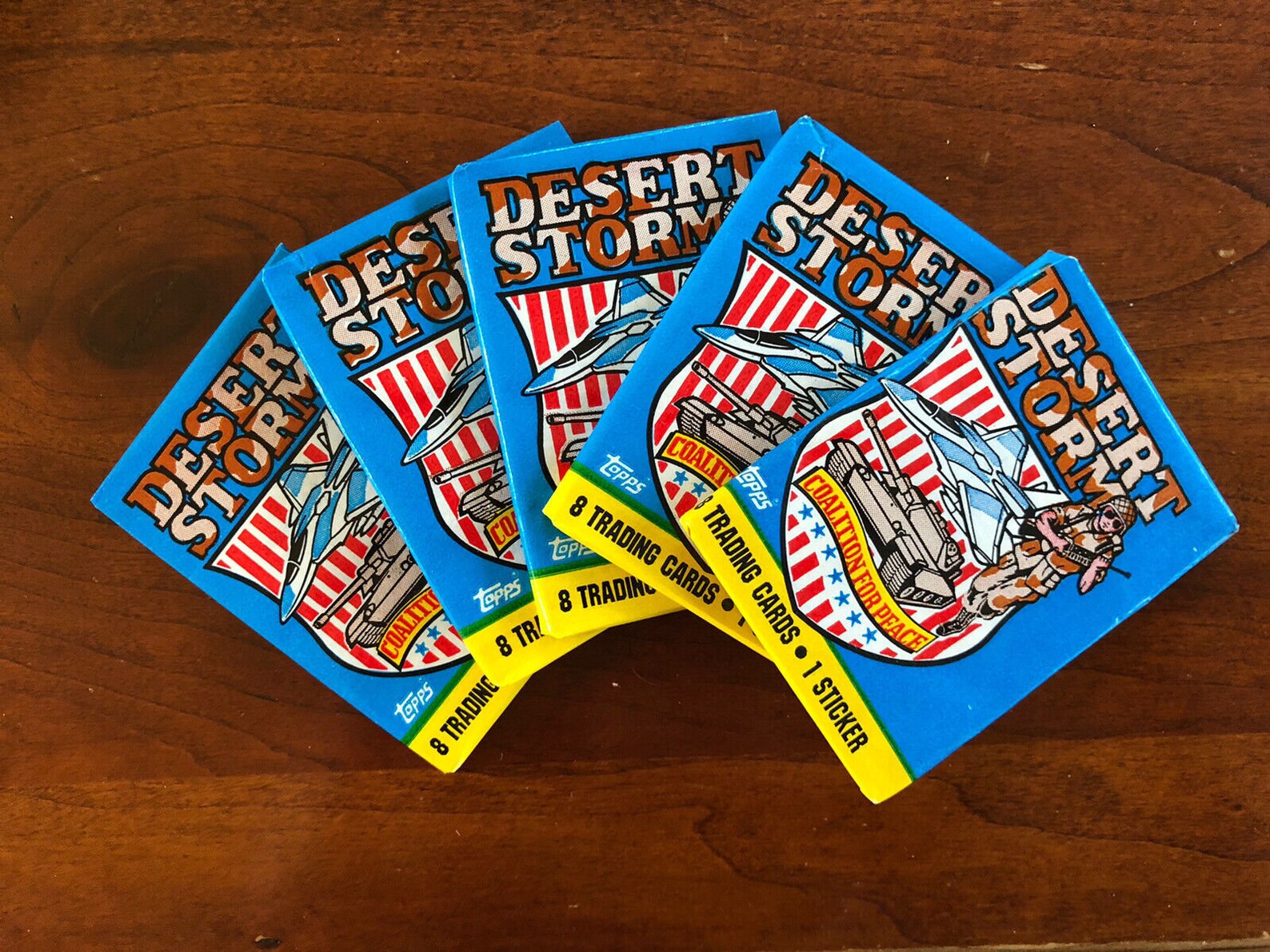 1991 Topps Desert Storm 1st Series Lot of Five Sealed Packs - Etsy