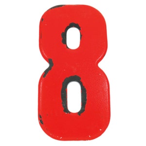 10" Vintage Metal Number 8 - Marquee Signage - Number Sign - Birthday ...