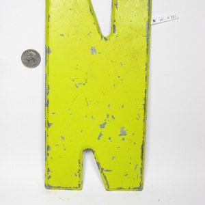 10" Rustic Vintage Metal Letter N - Marquee Signage - Letter Sign ...