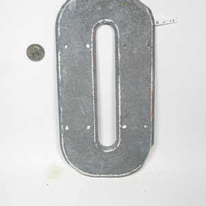 10" Vintage Metal Number 0 Letter 0 Silver - Marquee Signage Sign ...