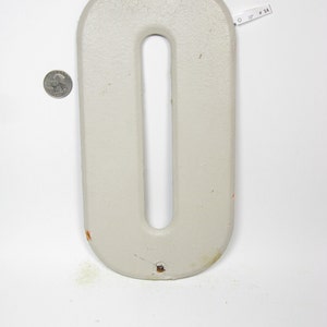 10" Vintage Metal Number 0 Letter 0 Gray - Marquee Signage Sign ...