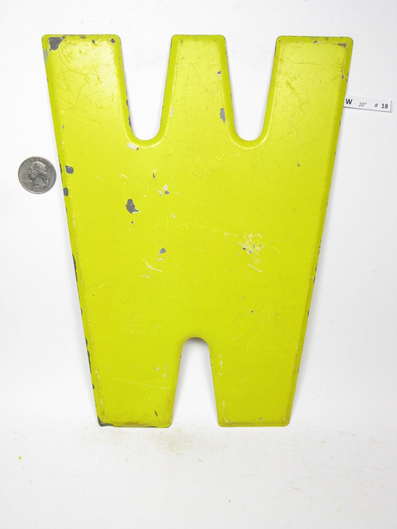 10 Vintage Metal Letter W Marquee Signage Letter Sign Monogram Initial ...