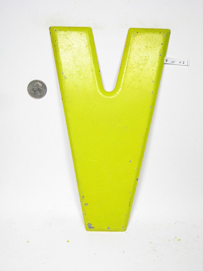 10 Vintage Metal Letter V Marquee Signage Letter Sign Monogram Initial ...