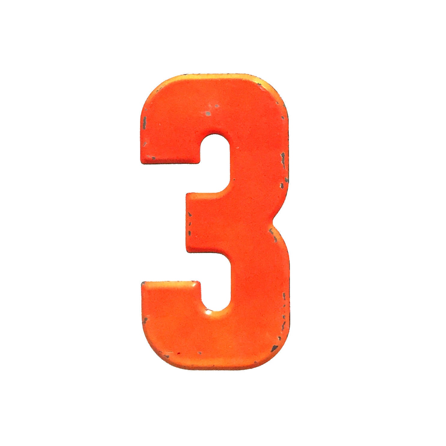 10 Vintage Metal Número 3 Naranja Marquee Signage | Etsy