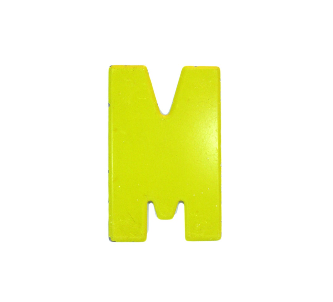 7 1/2" Vintage Metal Letter M - Marquee Signage - Letter Sign ...