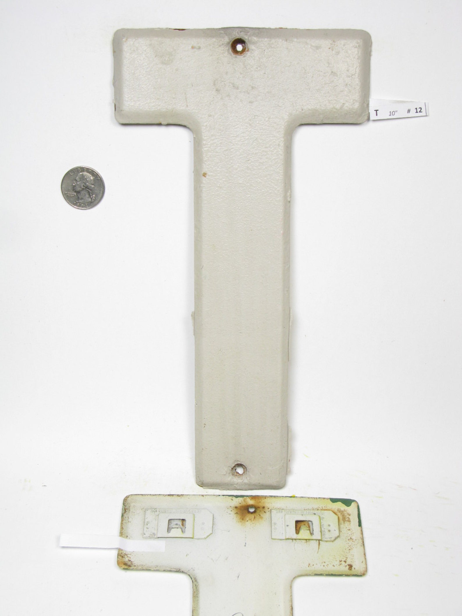 10 Vintage Metal Letter T Marquee Signage Letter Sign Monogram Initial ...