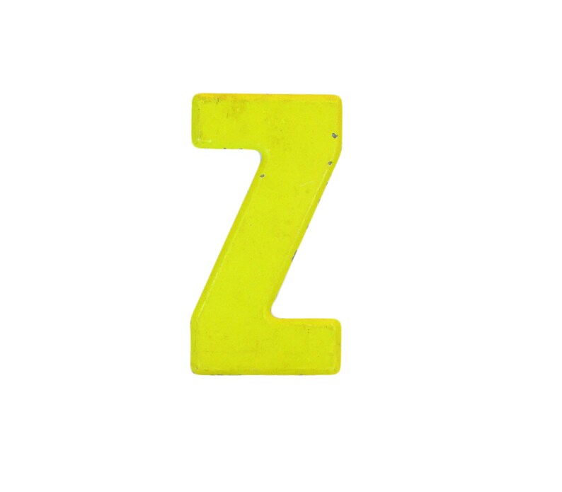 7 1/2" Vintage Metal Letter Z - Marquee Signage - Letter Sign ...