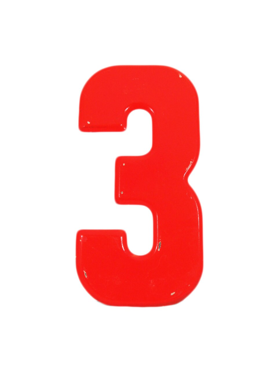 10 Vintage Metal Number 3 Marquee Signage Number Sign Birthday Numbers ...
