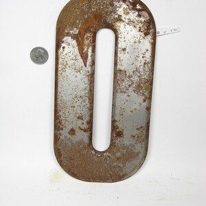 10" Vintage Metal Number 0 Letter 0 Silver - Marquee Signage Sign ...