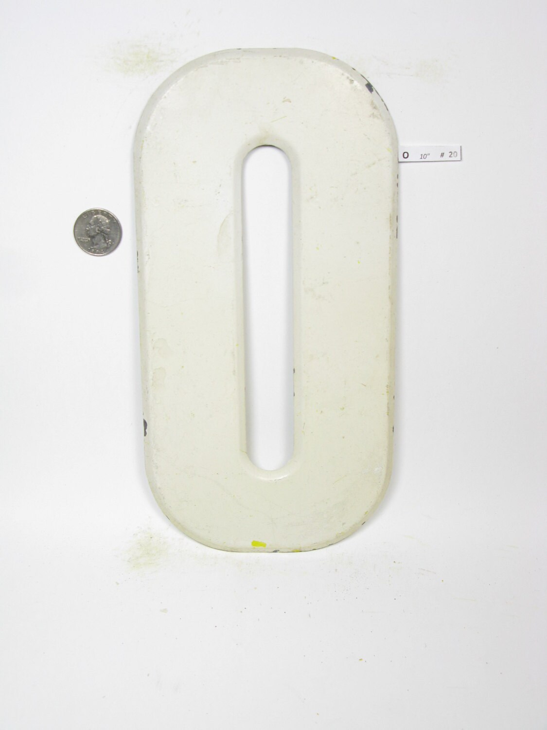 10 Vintage Metal Number 0 Letter 0 White Marquee | Etsy