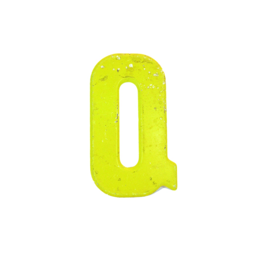7 1/2" Vintage Metal Letter Q - Marquee Signage - Letter Sign ...