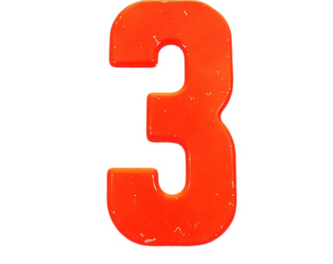 10" Vintage Metal Number 3 - Marquee Signage - Number Sign - Birthday ...