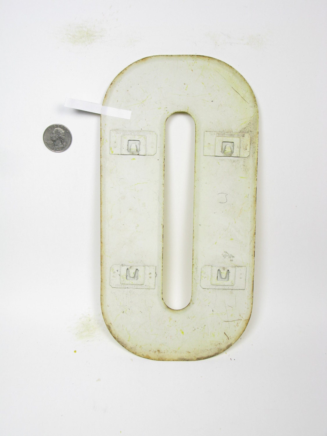 10 Vintage Metal Number 0 Letter 0 Rustic Yellow Marquee Signage Sign ...