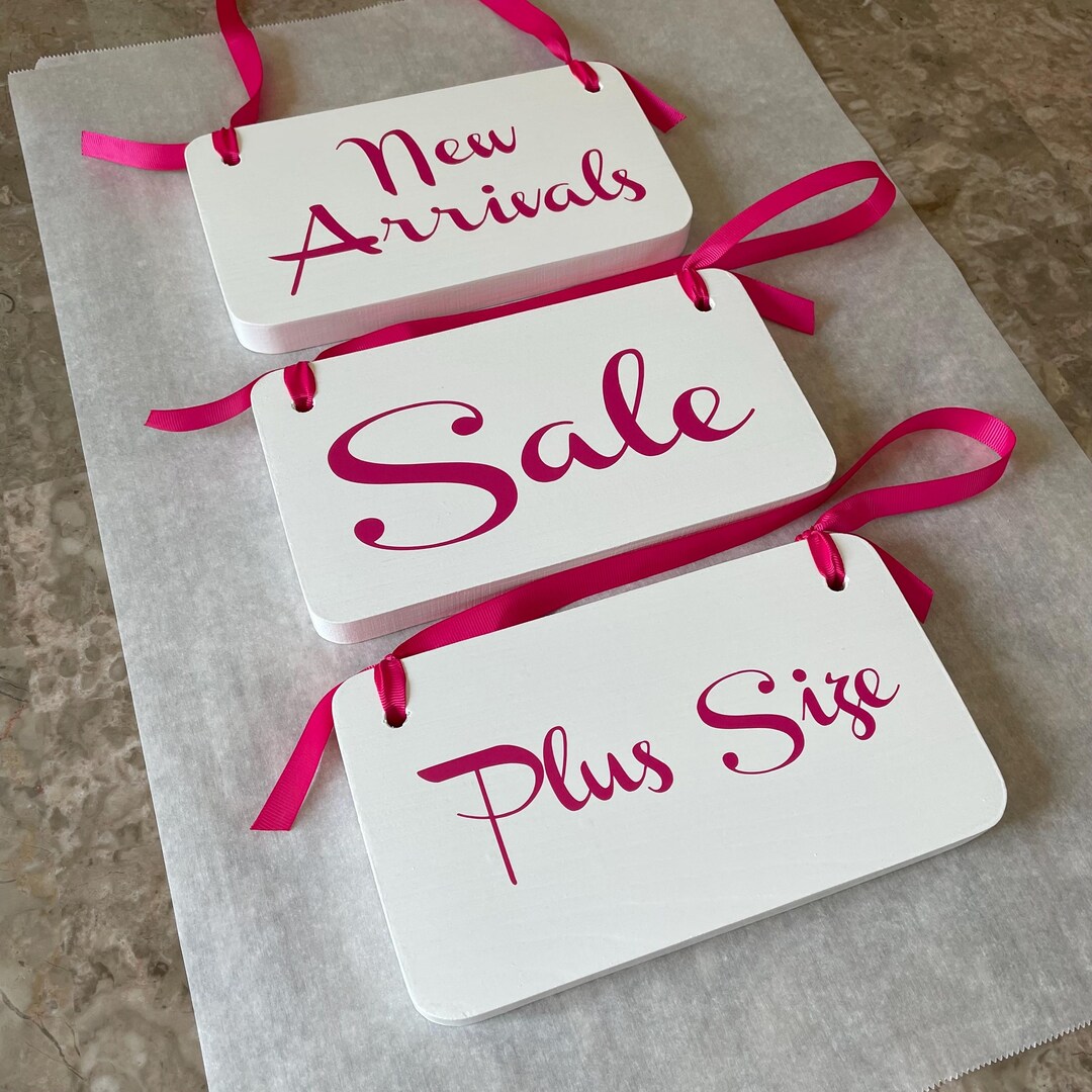 Personalized Business Signs, Retail Signs With Ribbons, Lot of 3 Signs ...