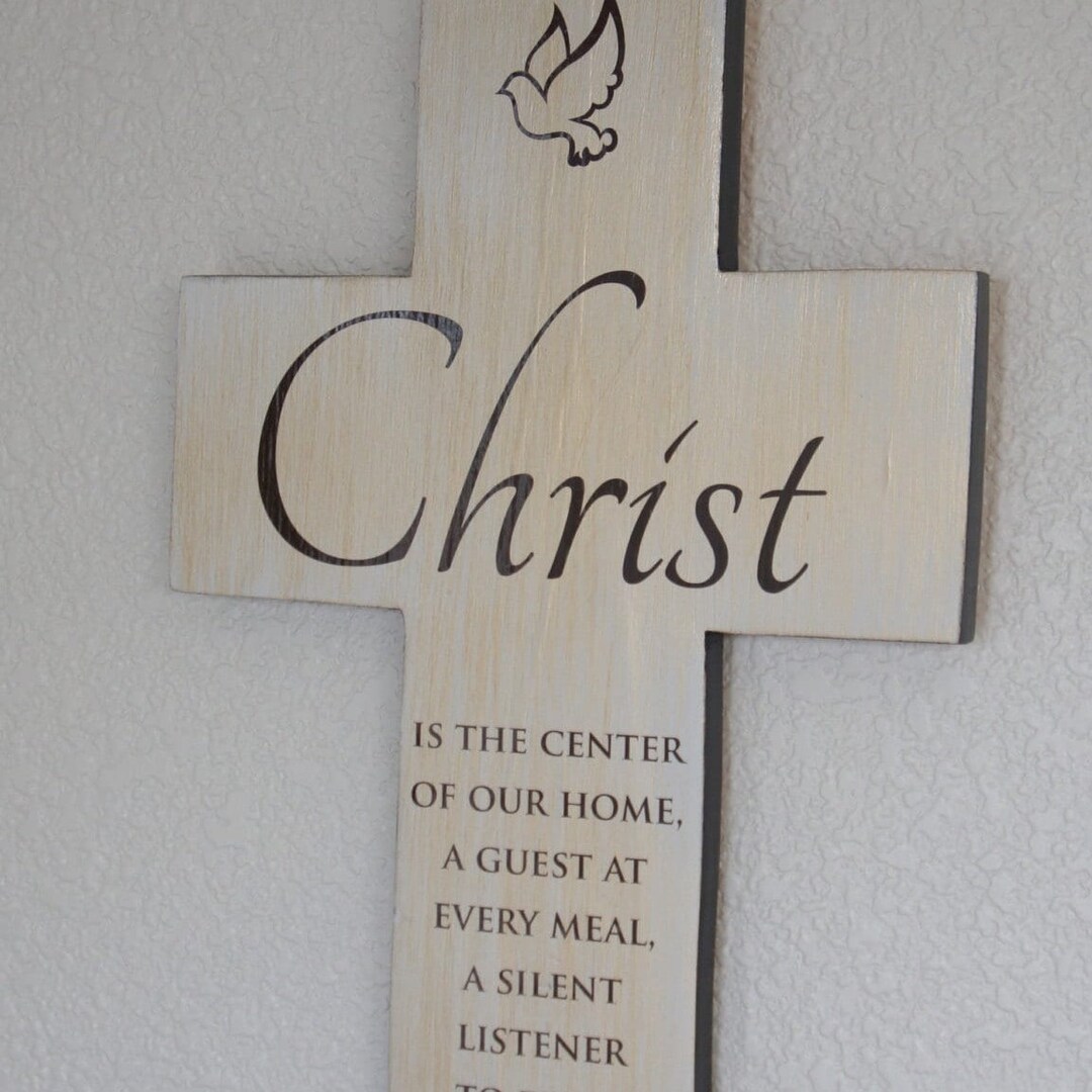Christ Family Wall Cross Easter Gift Large Cross With Saying Christ is ...