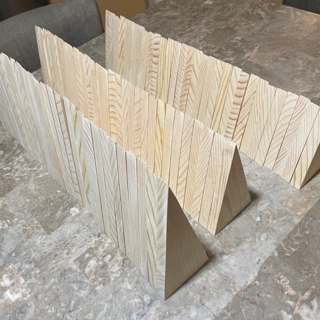 Bulk Unfinished Wood Triangles: DIY Christmas Tree Mountain Decor - Etsy
