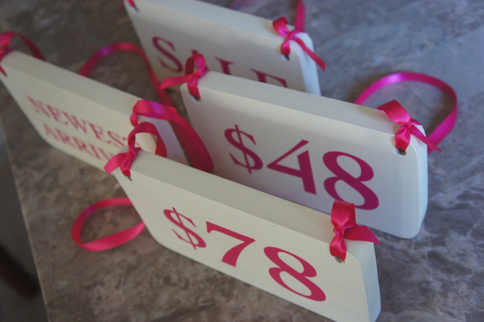Hanging Retail Sale Custom Signage With Ribbons Personalized - Etsy
