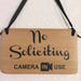 No Soliciting Camera in Use Sign, Security Camera Sign, Door, Ring ...