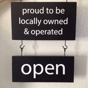 Personalized Business Signage With Hooks, Top One Sided Proud to Be ...