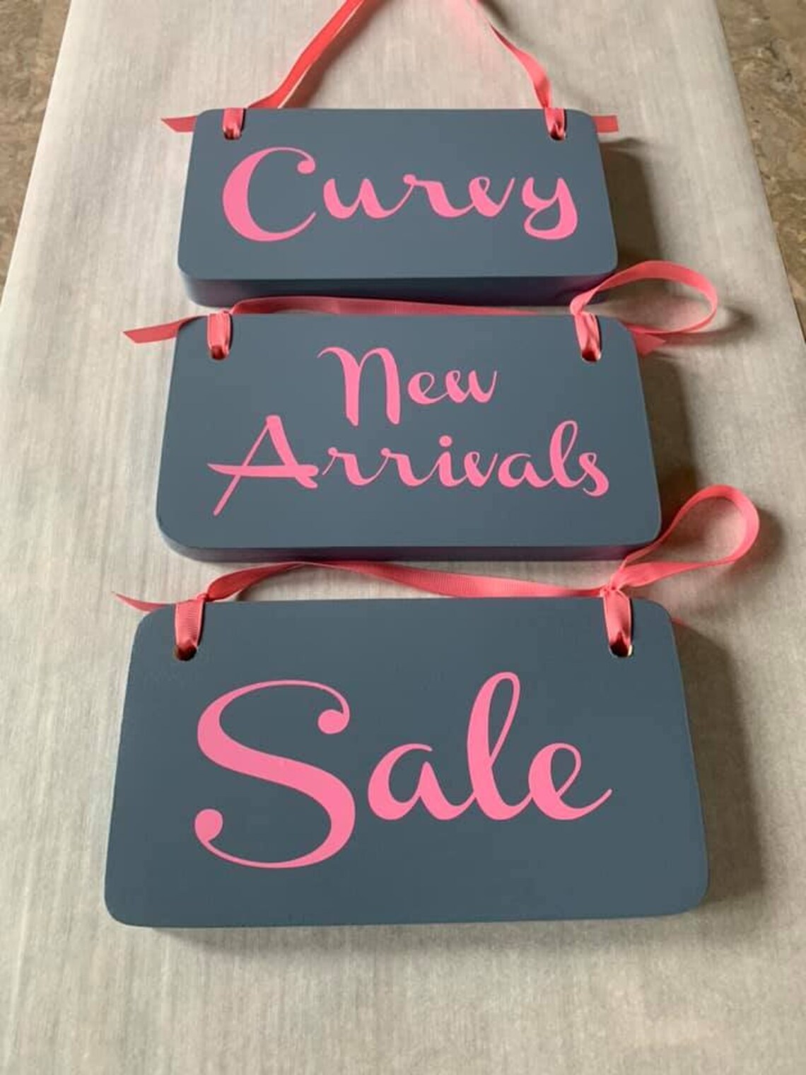 Custom Retail Signs With Ribbons Lot of 3 Signs Sale New - Etsy