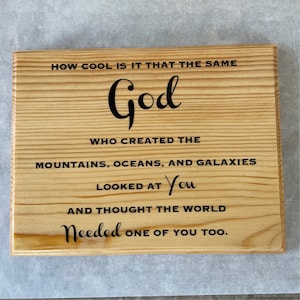 God Created You Plaque, God Created You Sign, an Inspirational Gift for ...