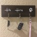 His and Hers Key Holder, Key and Leash Holder With Paw, Wood Sign for ...
