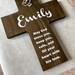 Custom Wood Wall Cross for Baptism Christening Dedication - Etsy