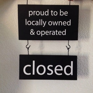 Personalized Business Signage With Hooks, Top One Sided Proud to Be ...