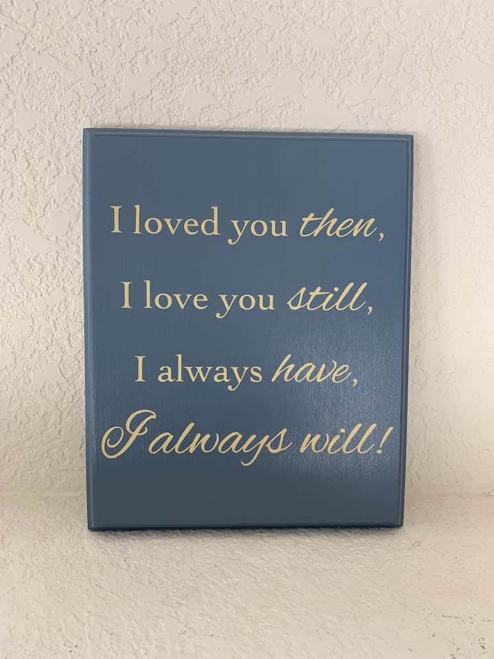 Handcrafted gift for him or her I loved you then I love you | Etsy