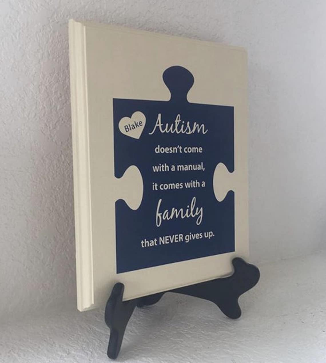 Personalized Autism Puzzle Piece Wood Wooden Sign Plaque | Etsy