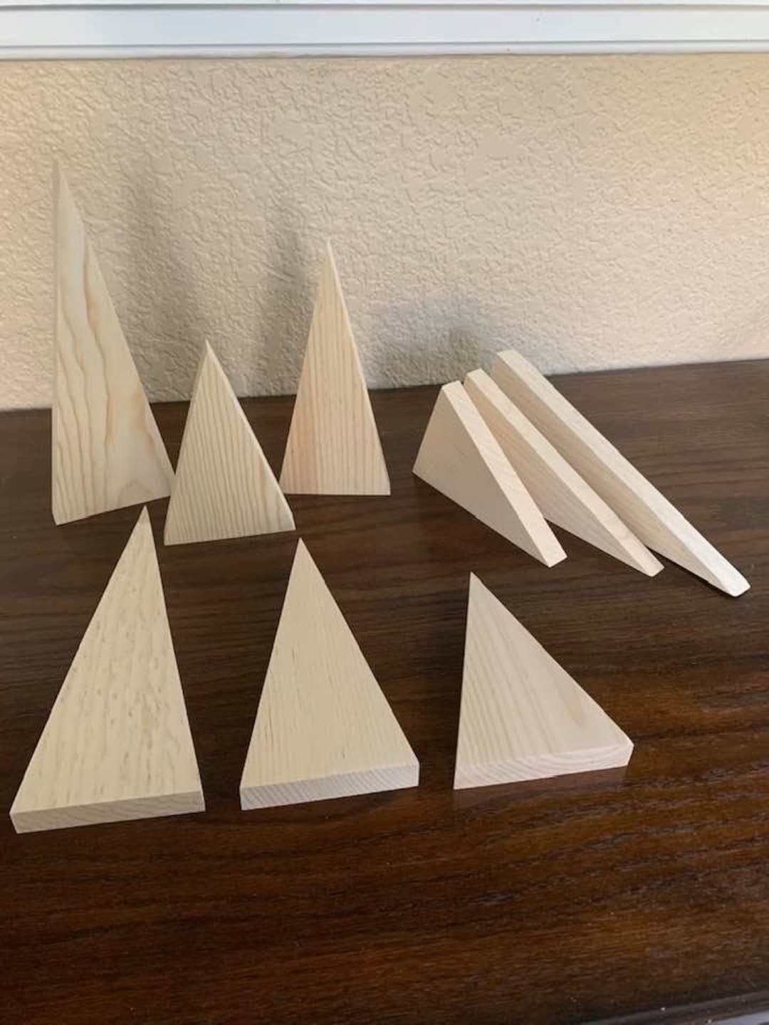 DIY Wooden Triangle Christmas Tree Sets, Lots - Unfinished Sanded ...