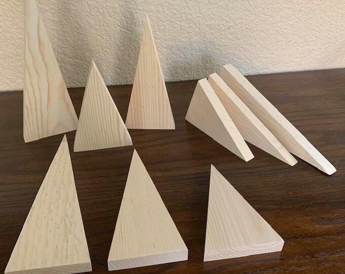 DIY Wooden Triangle Christmas Tree Sets, Lots - Unfinished Sanded ...