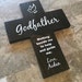 Personalized Godparent Wood Cross Set: Baptism Christening Gift Size 9 ...