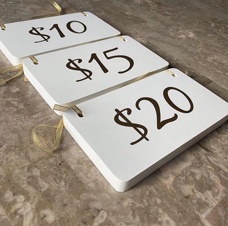 Personalized Signage Retail Display Signs With Ribbons Lot - Etsy