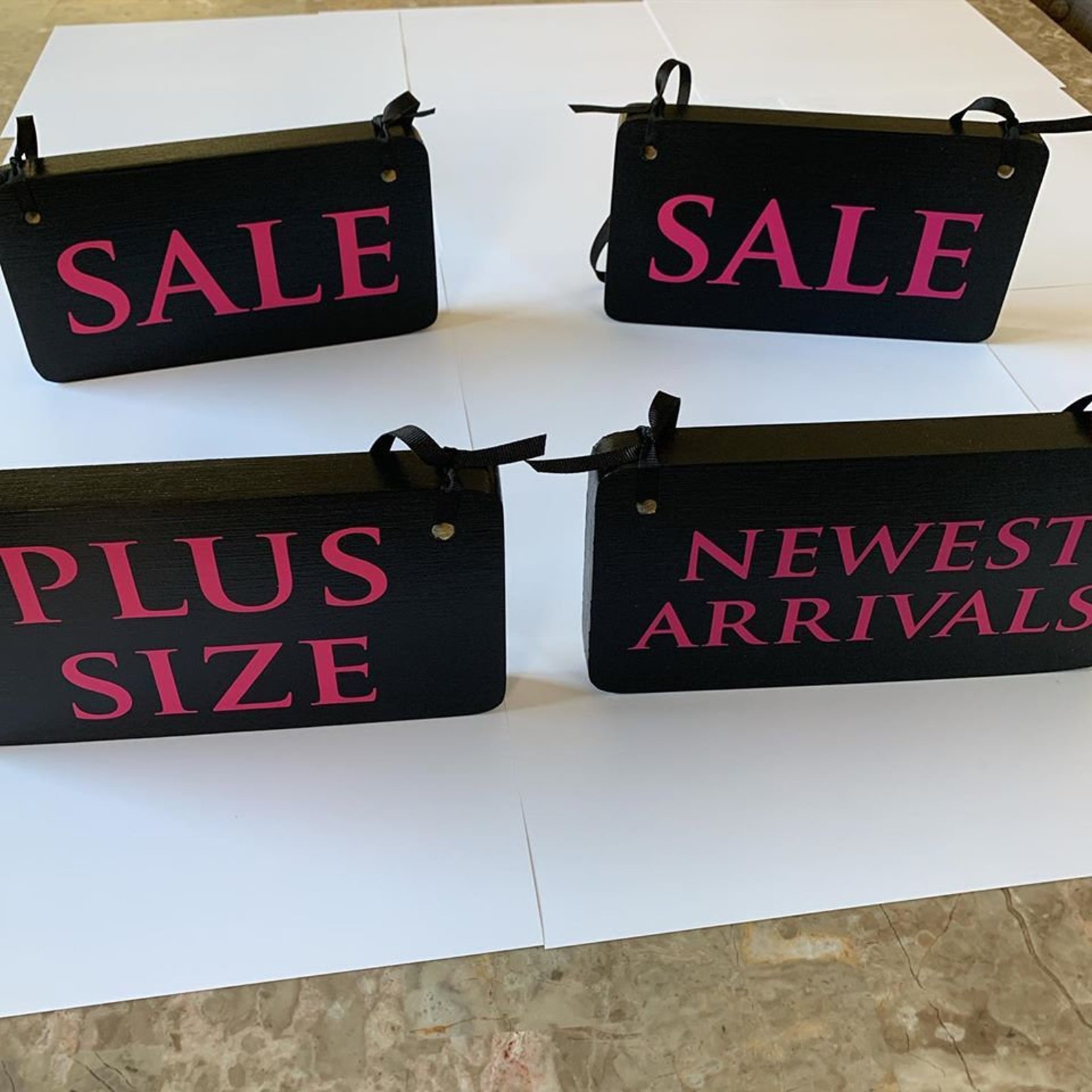 Craft Show Signs With Ribbons Lot of 3 Retail Signs Custom - Etsy