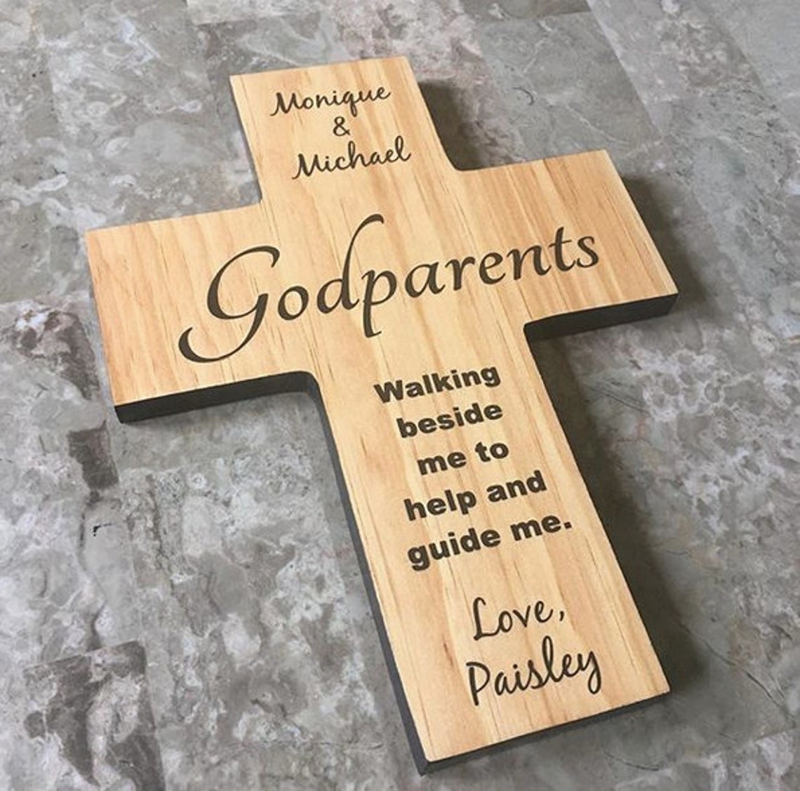 Godparents Cross Godparents Gift Personalized Godparents | Etsy