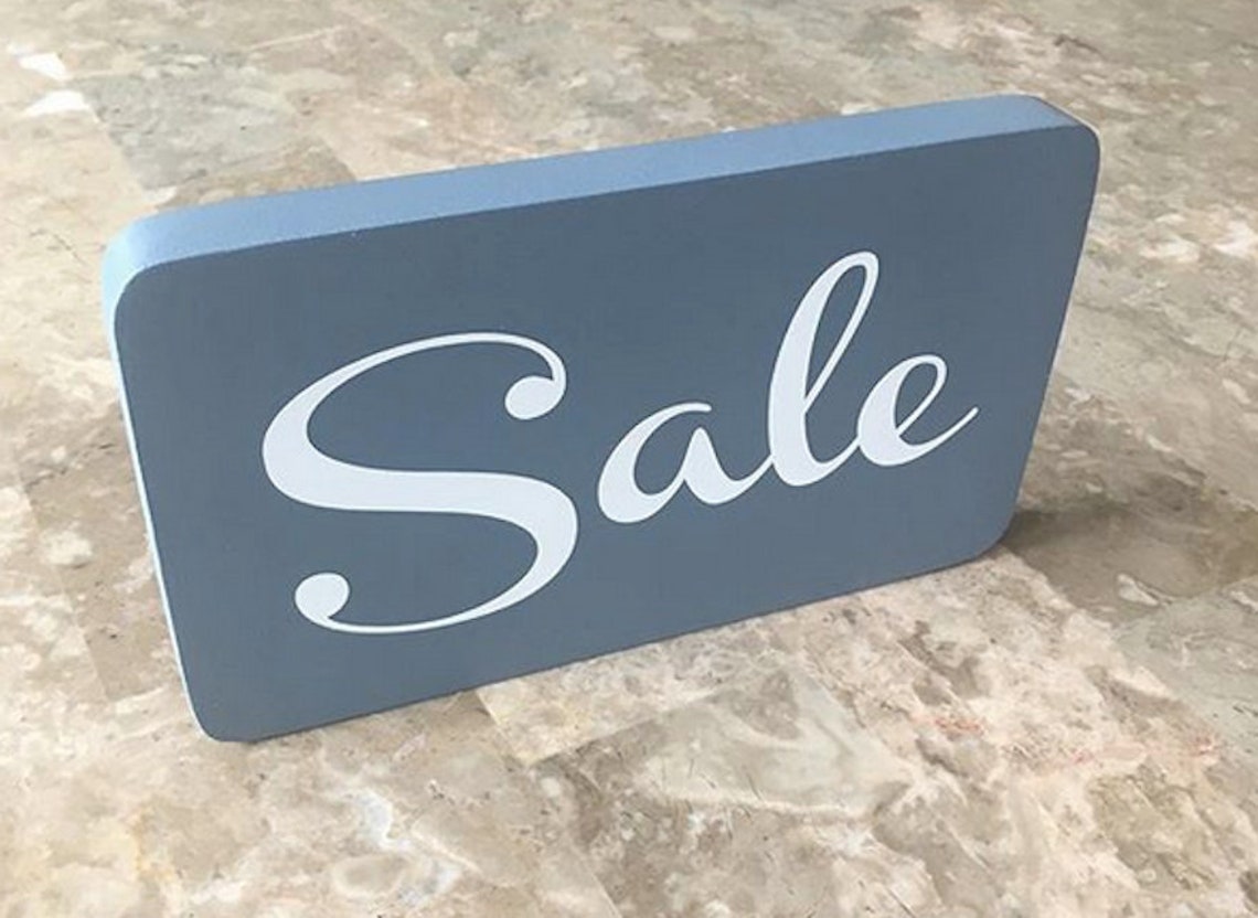 Retail Signs Stand up Signs Shelf Wooden Sitter Set of 4 - Etsy