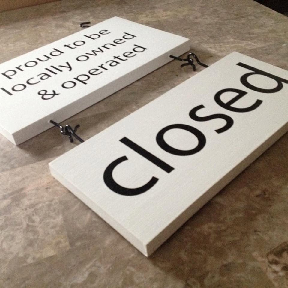 Personalized Business Signs With Hooks Attached Top One - Etsy