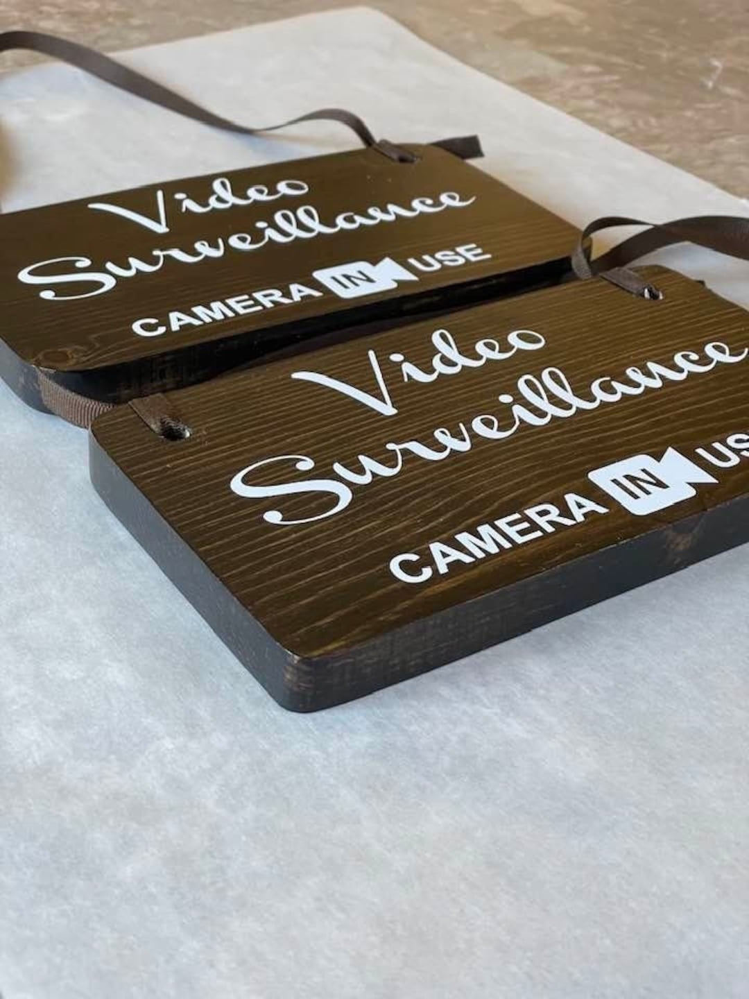 Video Surveillance Sign, Camera in Use Sign, Hanging Sign, Security ...