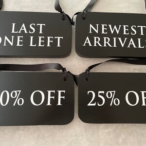 Hanging Retail Sale Custom Signage With Ribbons, Personalized ...