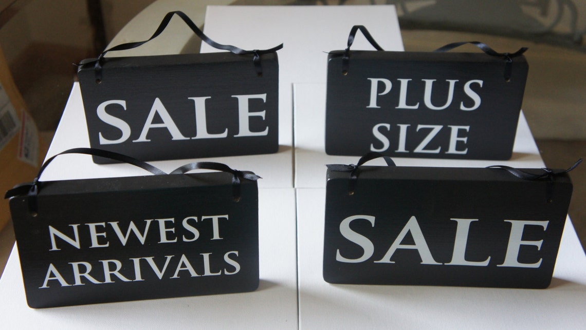 Personalize Your Signs Retail Signage With Ribbons Lot of 4 | Etsy